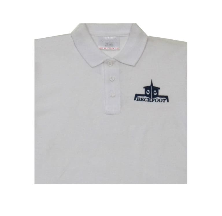 Beckfoot School White Polo Shirt - Whittakers School Wear