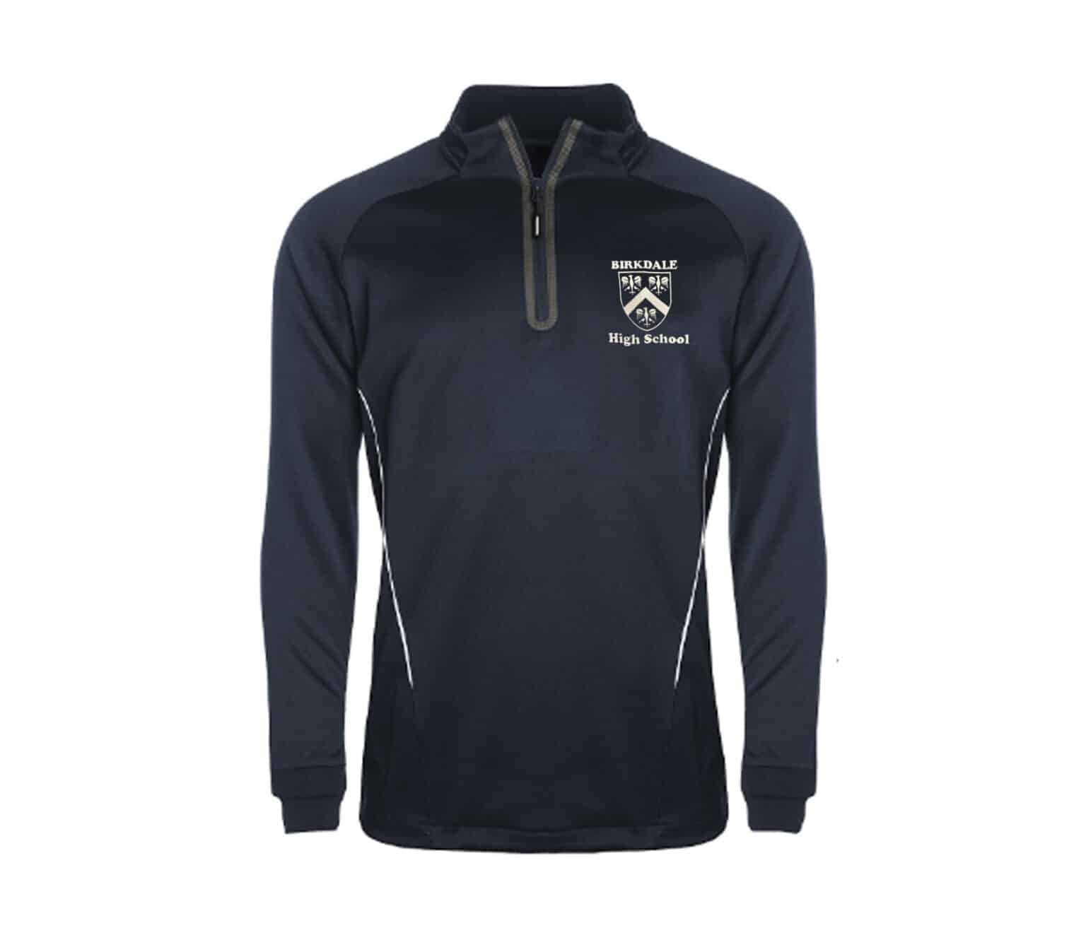 Birkdale High School PE Quarter-Zip Training Top - Whittakers School Wear